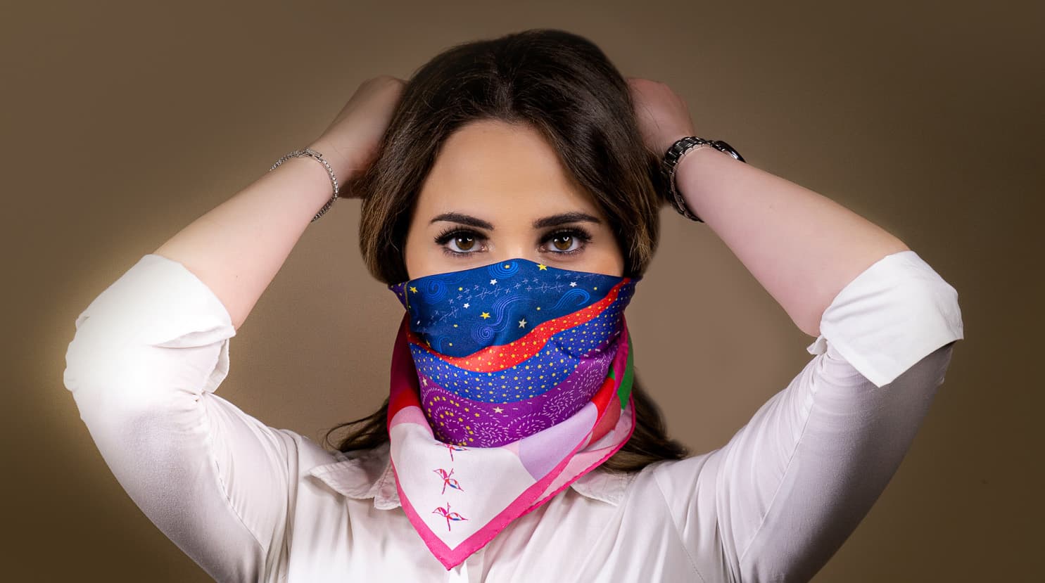 Silk Scarves UK | Luxury Designer Scarf for Women | SAYNA LONDON