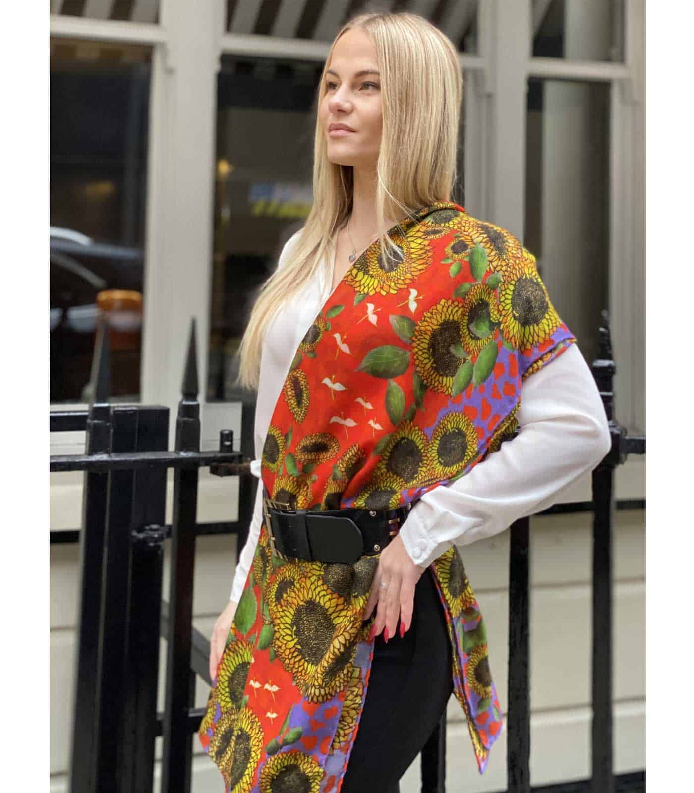 Buy Printed Cashmere Scarves in UK | SAYNA LONDON