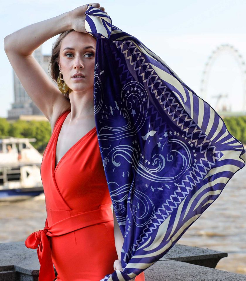 British Luxury Silk Scarves | SAYNA LONDON Scarves